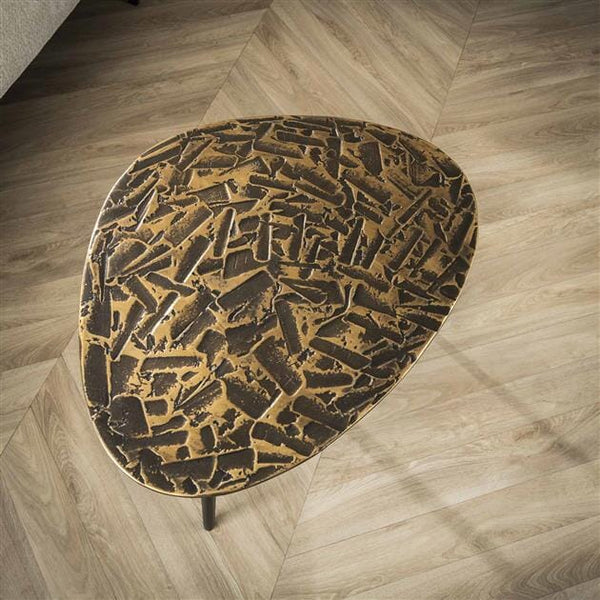 Tables Basses Design Luxe en Métal Argent et Or - lyadesign