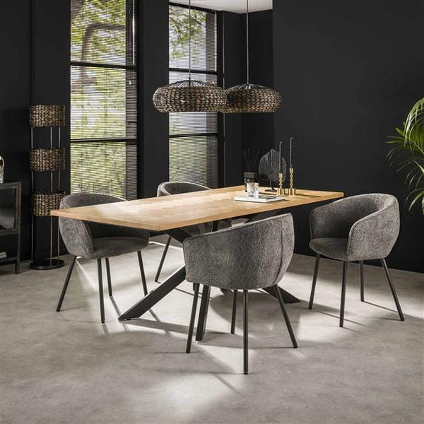 Table à Manger Chêne Clair - Élégance et Design Moderne - lyadesign